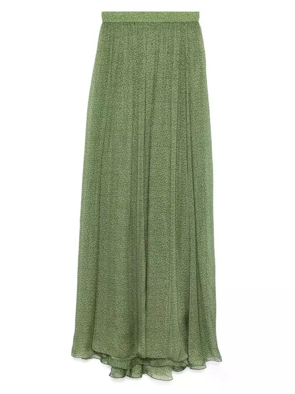 Elie Saab Pleated Midi Skirt