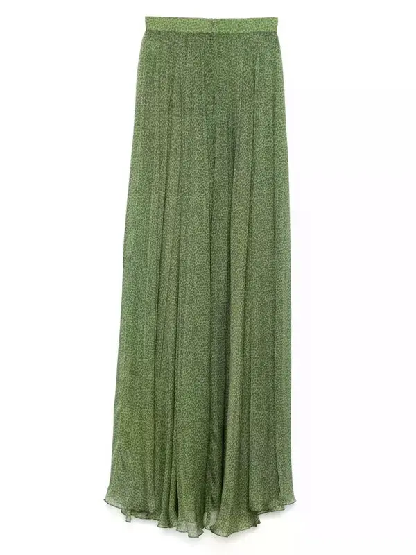 Elie Saab Pleated Midi Skirt