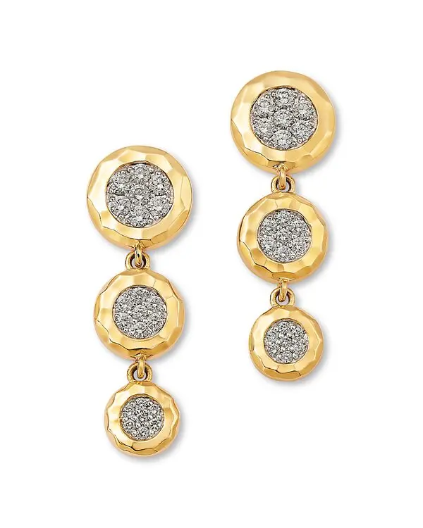 Bloomingdale'S Diamond 14k Yellow Drop Earrings 0.75 Tcw - Gold