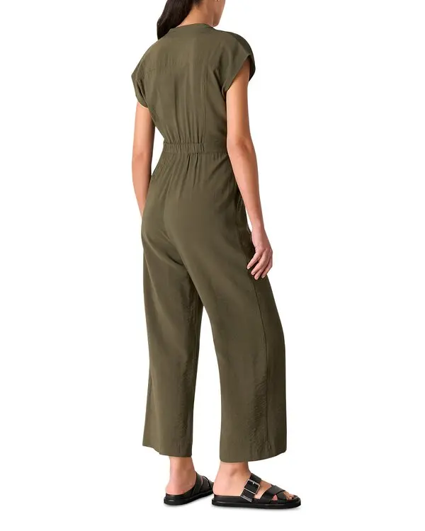 Whistles Sleeveless Drawstring Jumpsuit - Khaki