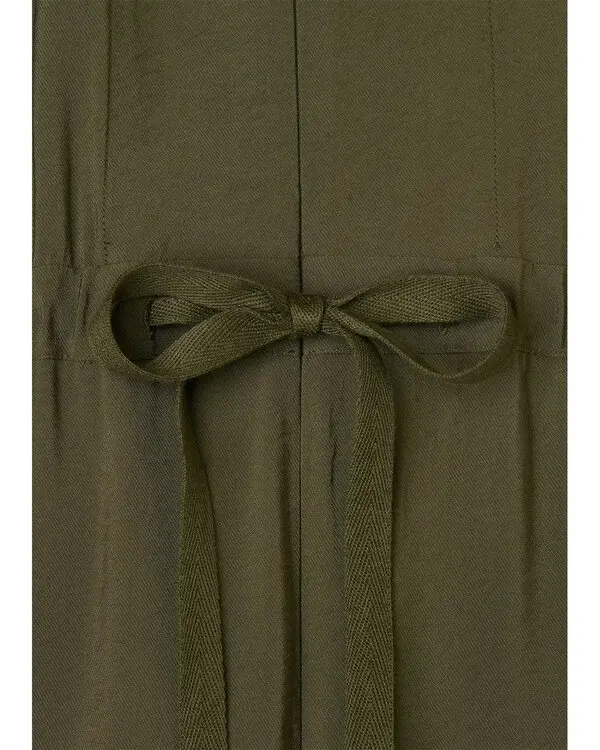 Whistles Sleeveless Drawstring Jumpsuit - Khaki