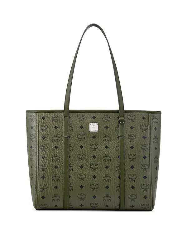 Mcm Toni Vi Shopper Tote - Khaki Moss