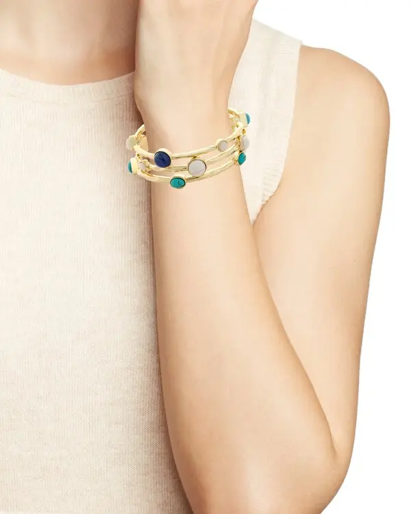Aqua Stone Bangle Set