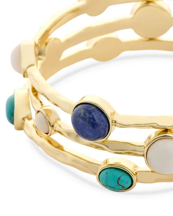 Aqua Stone Bangle Set