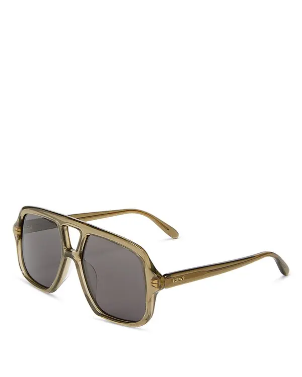 Loewe 54mm Aviator Sunglasses - Green/smoke