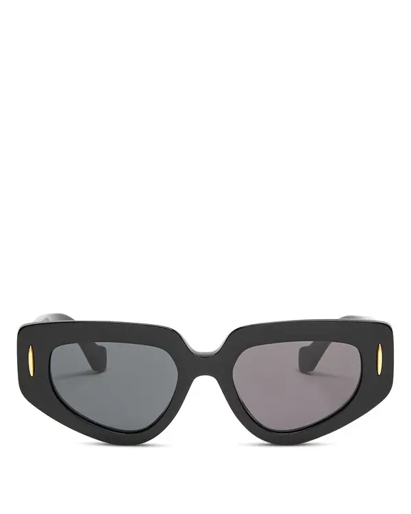 Loewe Anagram Geometric Sunglasses, 51mm - Black/smoke