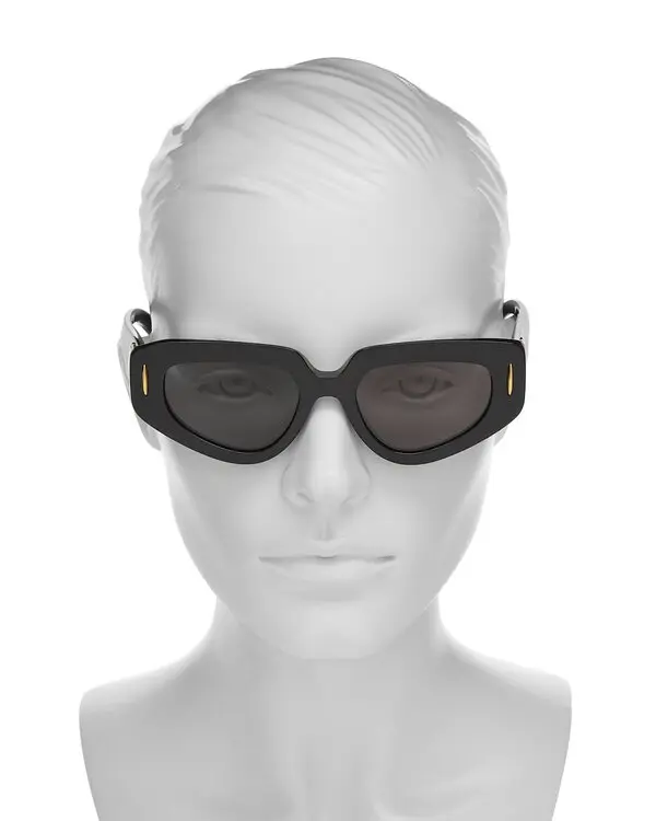 Loewe Anagram Geometric Sunglasses, 51mm - Black/smoke