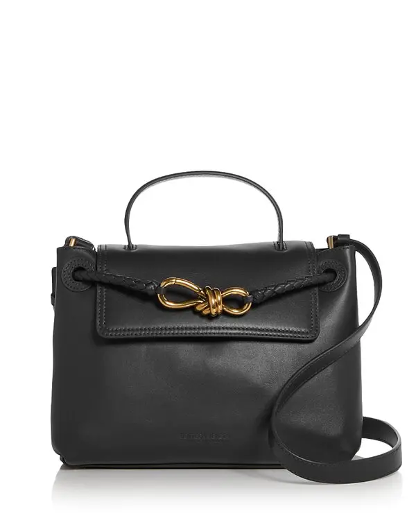 Bottega Veneta Small Ciao Ciao Leather Top Handle Bag - Graphite/muse Brass