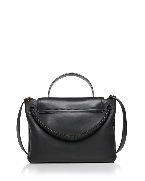 Bottega Veneta Small Ciao Ciao Leather Top Handle Bag - Graphite/muse Brass
