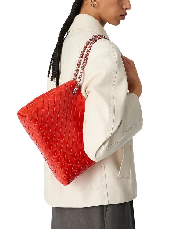 Bottega Veneta Small Andiamo Intrecciato Top Handle Bag