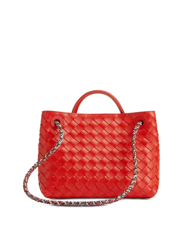 Bottega Veneta Small Andiamo Intrecciato Top Handle Bag