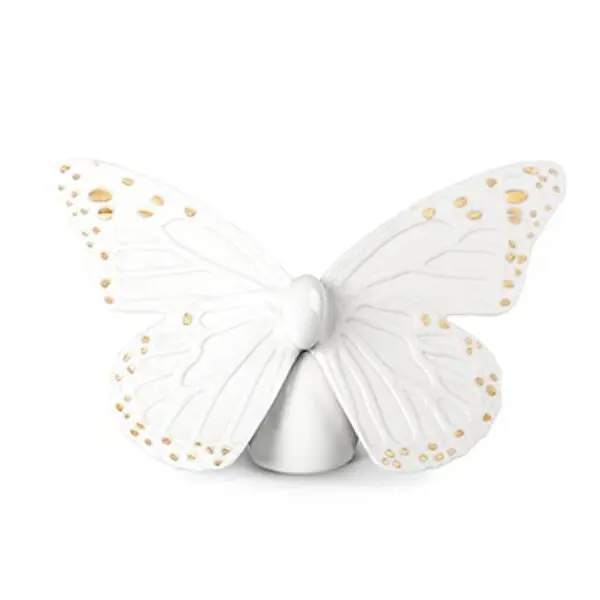 LLADRO Porcelain Butterfly Sculpture - Multi