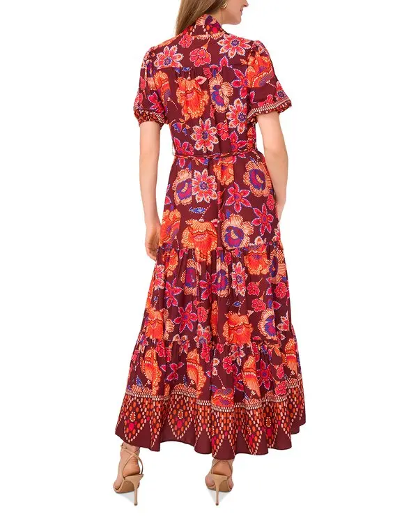 Vince Camuto Puff Sleeve Tiered Maxi Dress