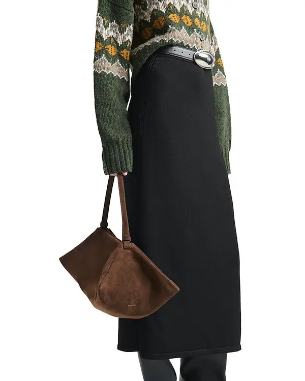 Altuzarra Origami Suede Bag - Chocolate