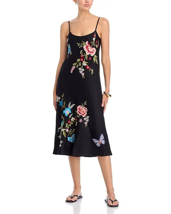 johnny was black embroidered dress Tilda Dress-Johnny Was – Inspire Me main image 1