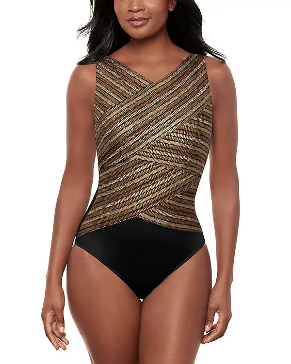 Miraclesuit Sparkle Sands Brio One-piece Swimsuit - Black/multi
