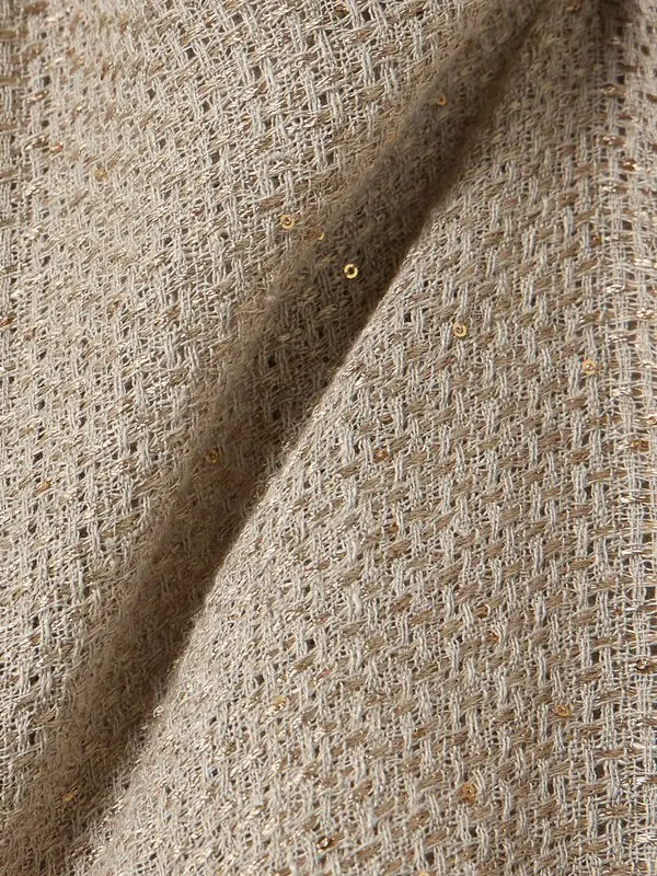LESET Stella Sequin-embellished Wide-leg Pants - Neutrals