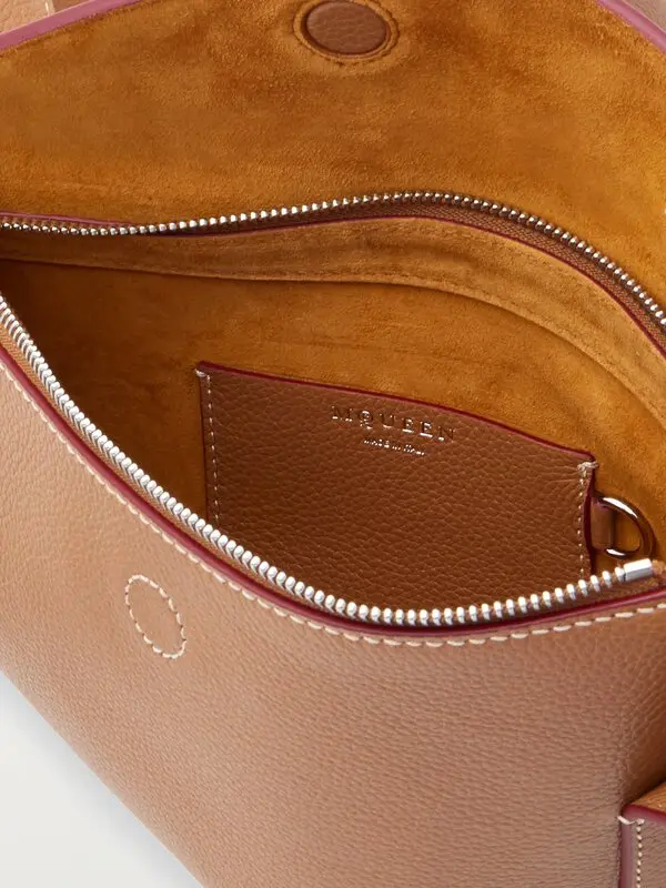 Alexander McQueen T-bar Sling Textured-leather Shoulder Bag