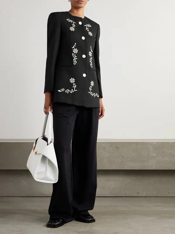 S.S.DALEY Embroidered Wool Jacket