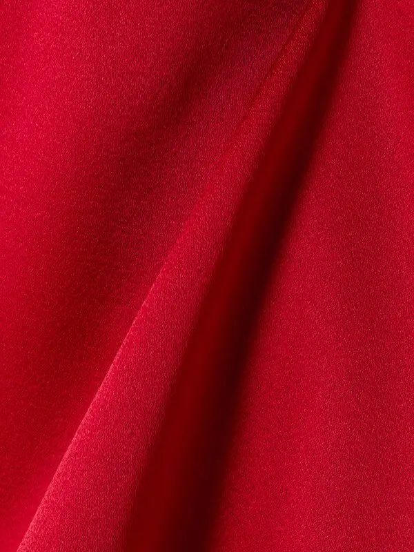 Victoria Beckham Draped Satin Top - Red