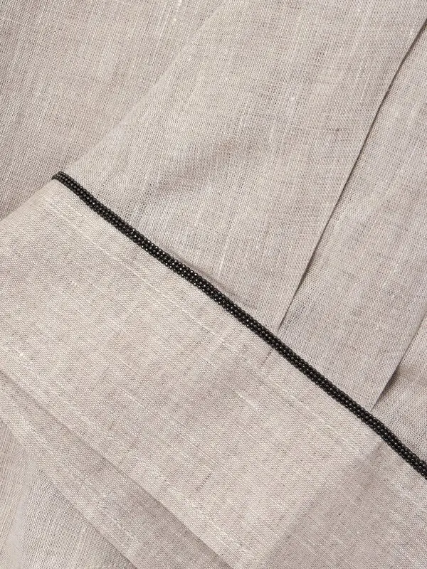 Brunello Cucinelli Bead-embellished Linen Shirt