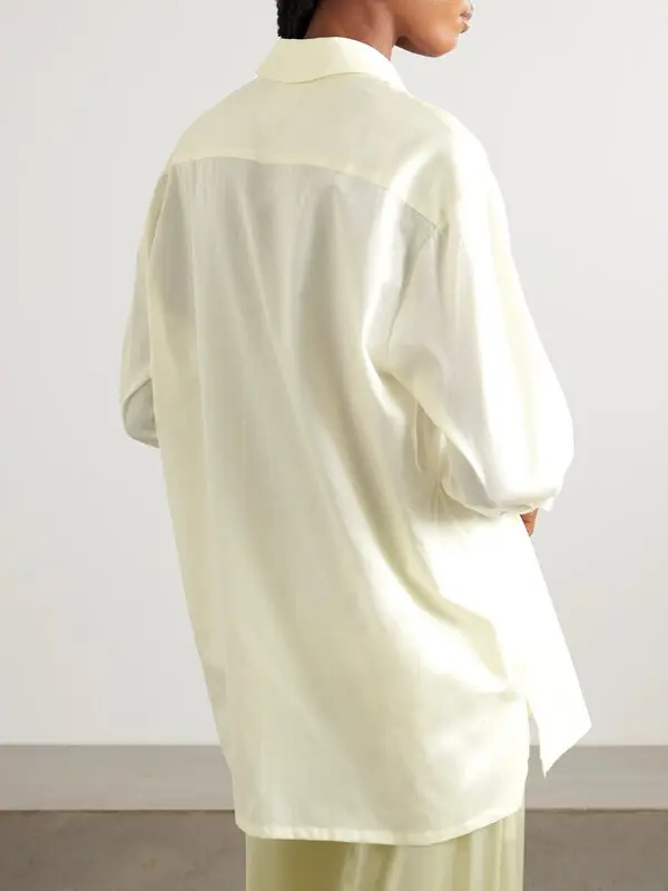 LESET Yoko Oversized Cotton-poplin Shirt