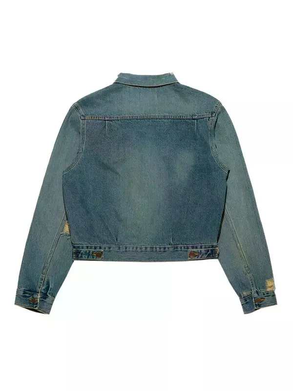 MAINLESS Distressed Denim Trucker Jacket