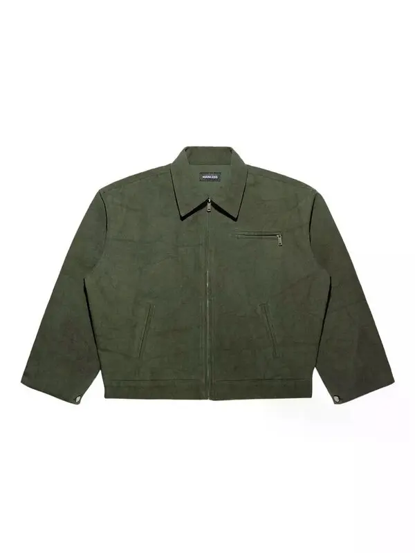 MAINLESS Zip-up Collared Jacket - Green