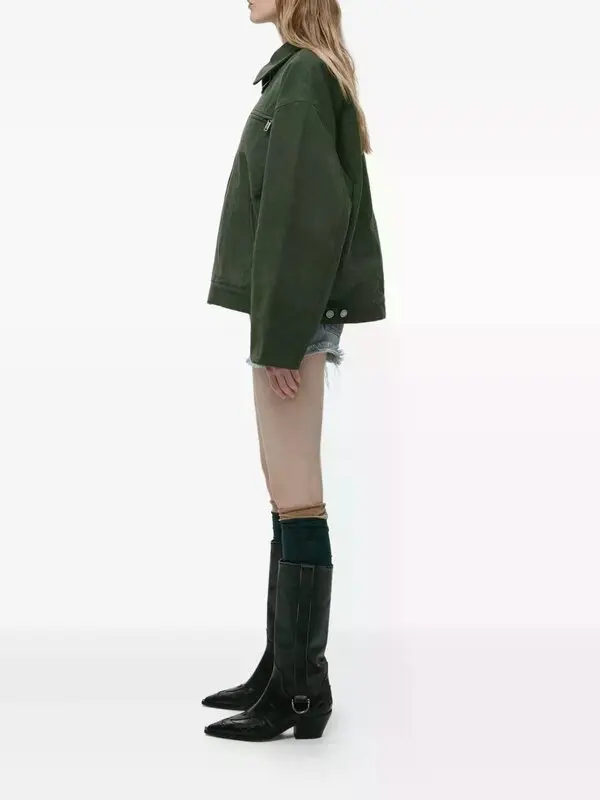 MAINLESS Zip-up Collared Jacket - Green