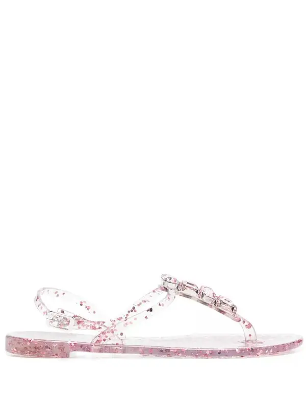 Casadei Crystal-embellished Jelly Sandals - Pink