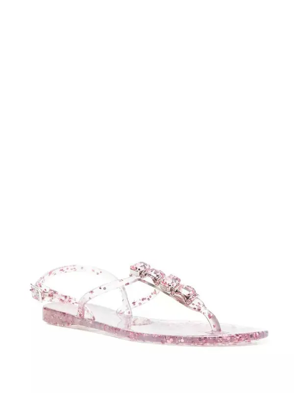 Casadei Crystal-embellished Jelly Sandals - Pink