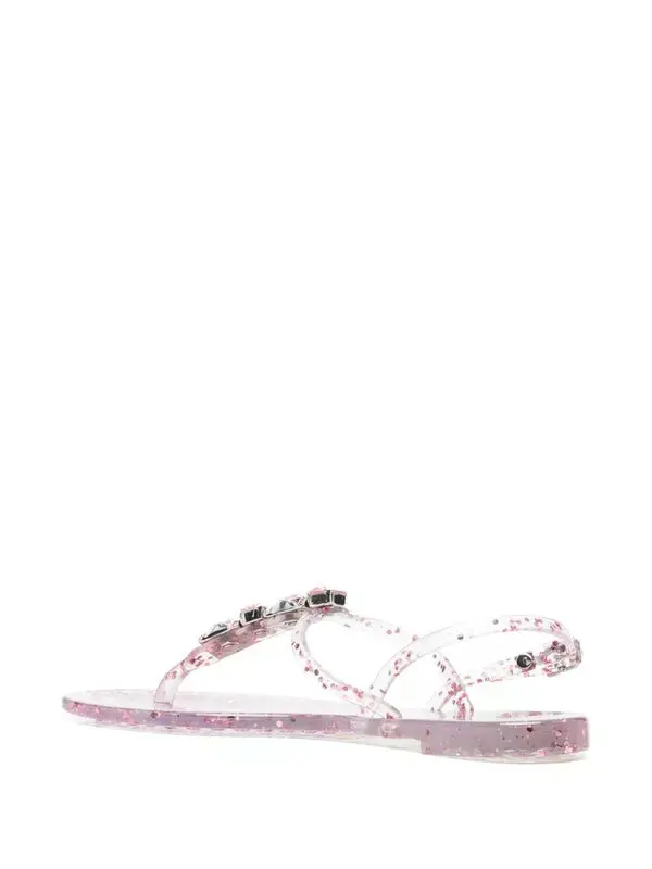 Casadei Crystal-embellished Jelly Sandals - Pink