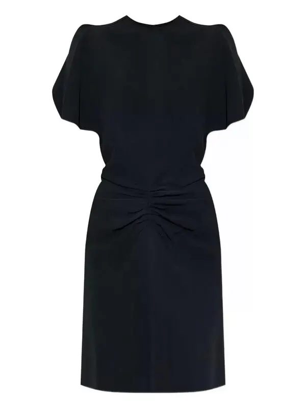 Victoria Beckham Bela Ruched Mini Dress - Black