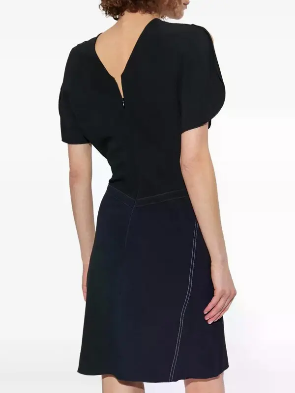 Victoria Beckham Bela Ruched Mini Dress - Black