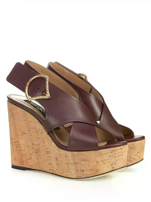SERGIO ROSSI 75mm Sea Scale Sandals