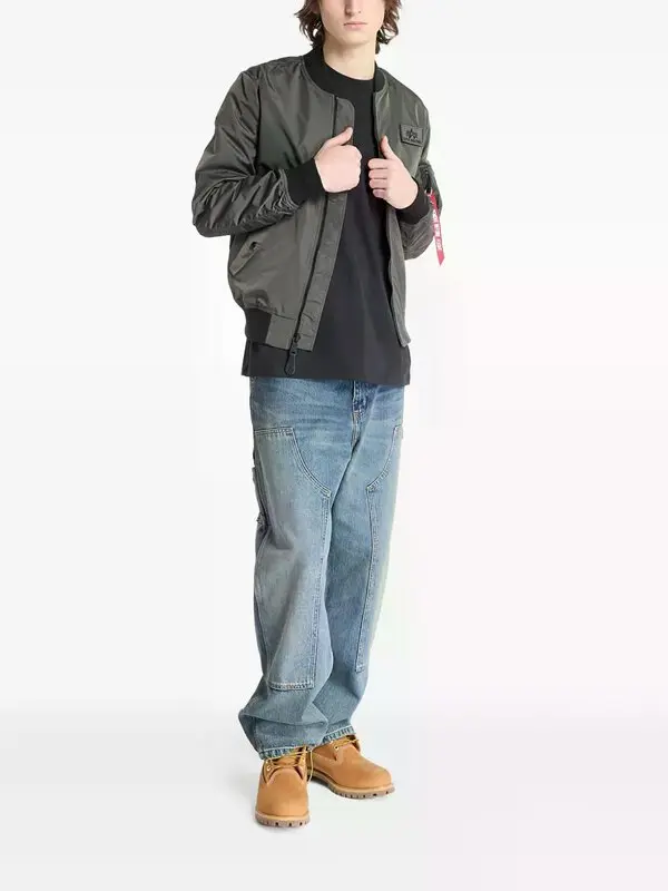 Alpha Industries Zip-up Bomber Jacket - Grey