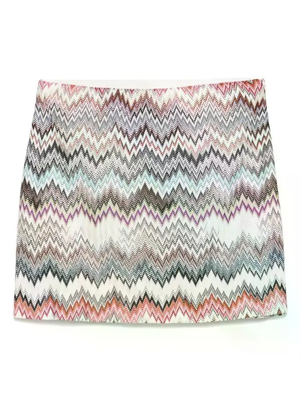Missoni Zigzag-patterned Mini Skirt - Neutrals