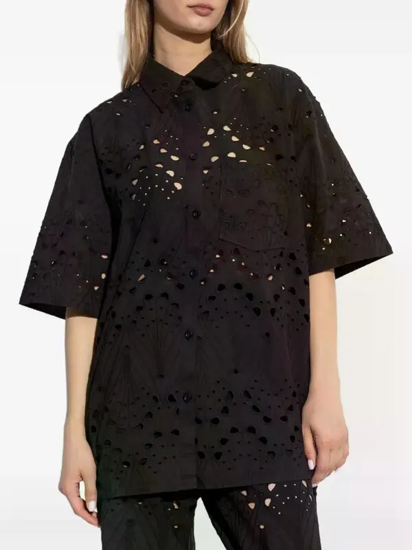GESTUZ Cotton Embroidered Shirt