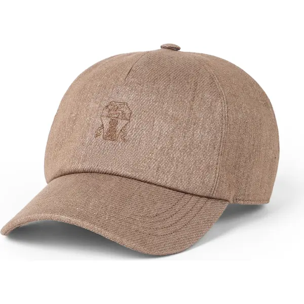 Brunello Cucinelli Baseball Cap With Logo - Beige