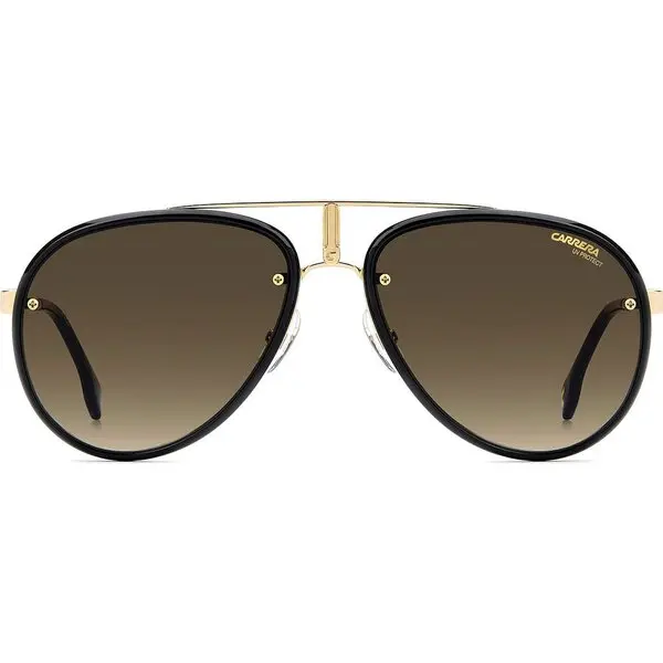 Carrera Eyewear Glory 58mm Pilot Sunglasses - Gold Black
