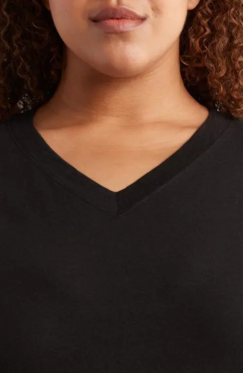 Eileen Fisher V-neck Organic Cotton T-shirt Dress