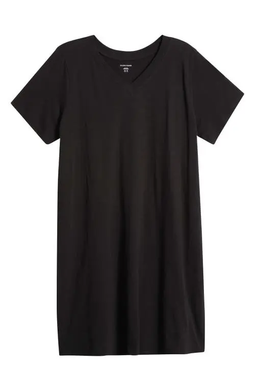 Eileen Fisher V-neck Organic Cotton T-shirt Dress