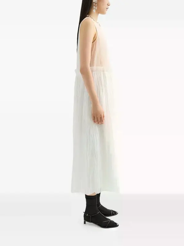 JIL SANDER Two-tone Midi Dress - White