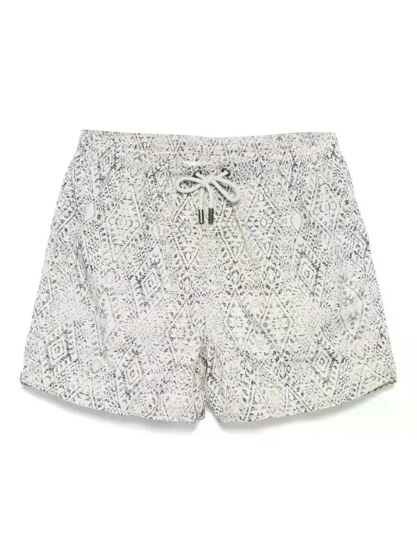 TOOCO Graphic-print Swim Shorts - Neutrals