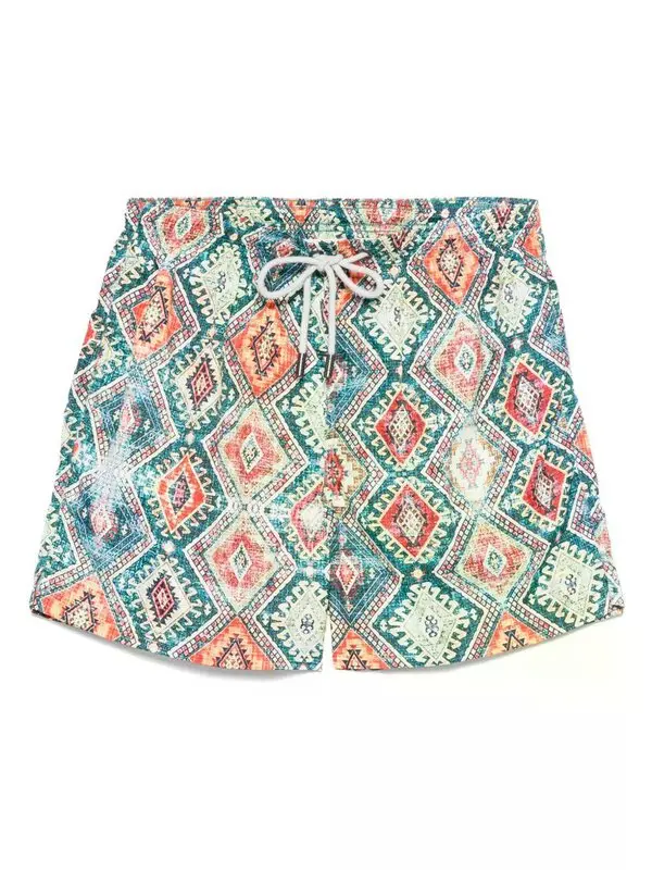 TOOCO Graphic-print Swim Shorts - Green