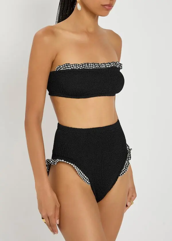Hunza G Peggy Ruffle-trimmed Bikini