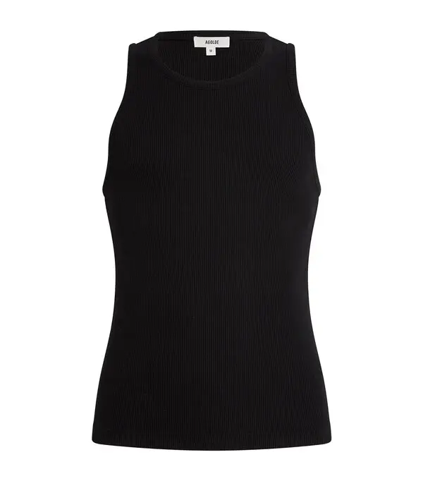 AGOLDE Ribbed Viggo Tank Top - Black