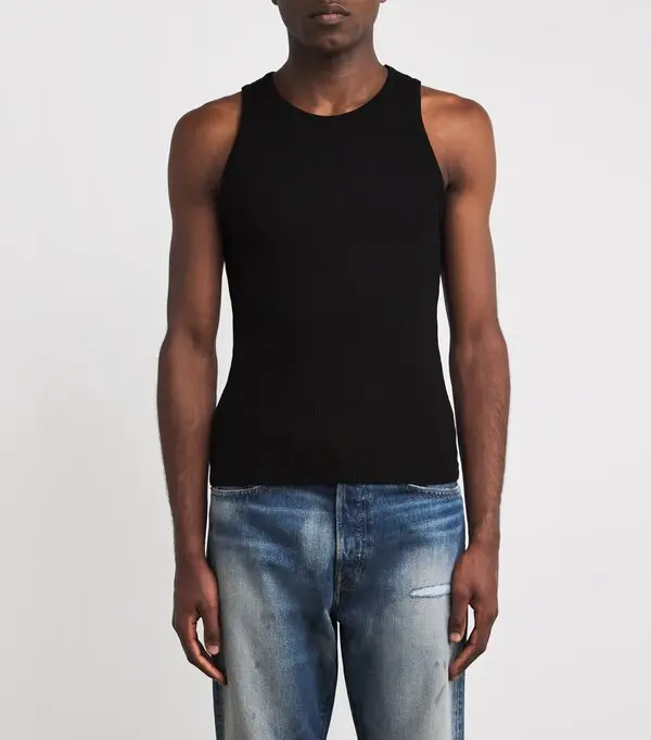 AGOLDE Ribbed Viggo Tank Top - Black