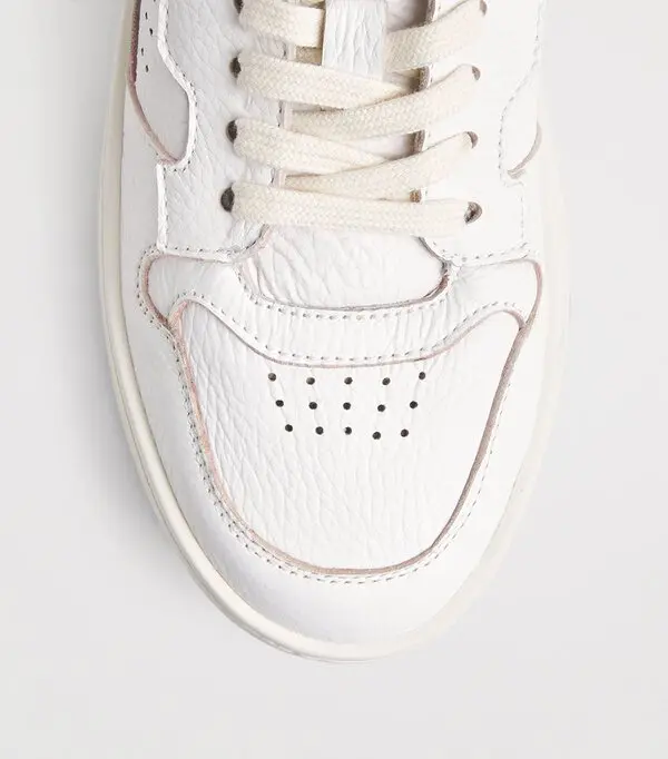 Eleventy Deerskin Lace-up Sneakers