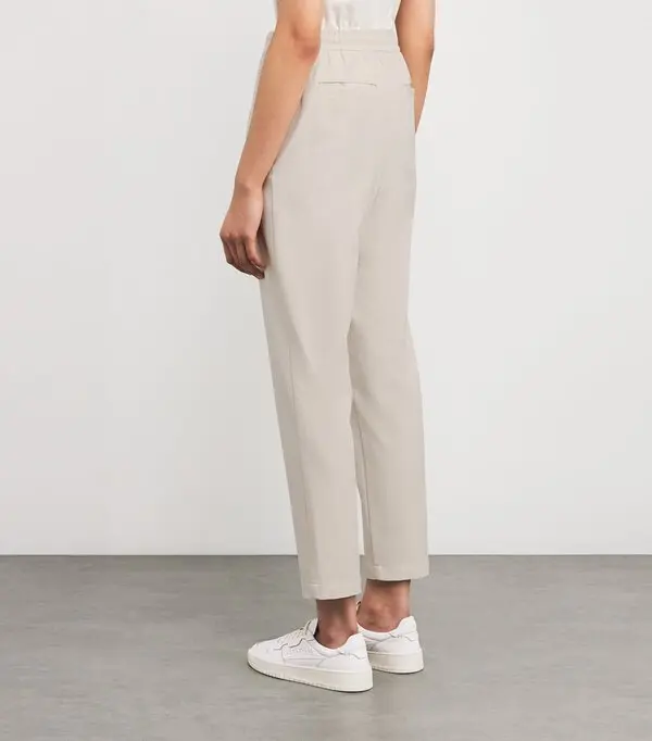 Eleventy Cotton-blend Drawstring Trousers
